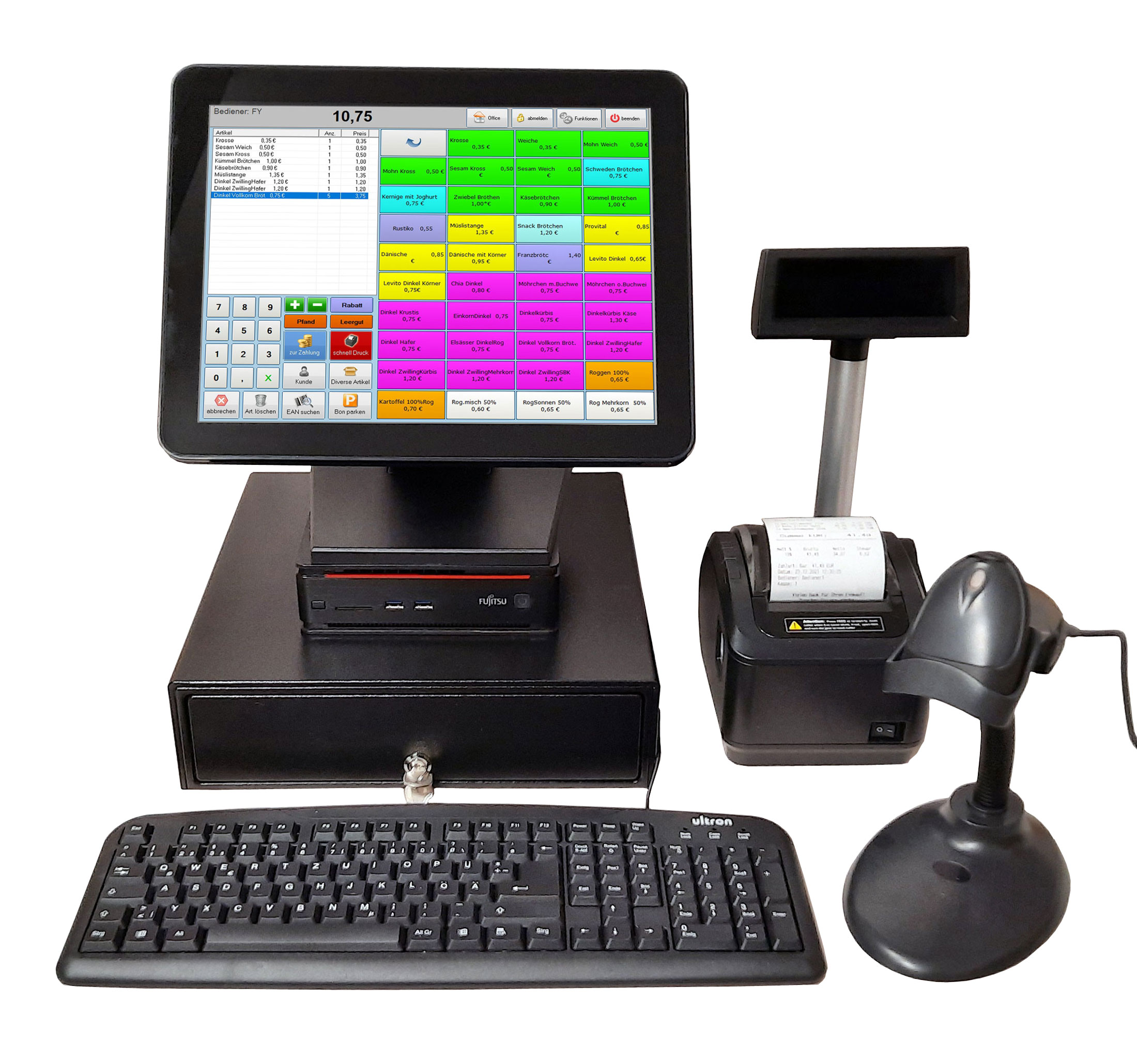 Kassensystem für Einzelhandel. Windows 11 | Neuwertig