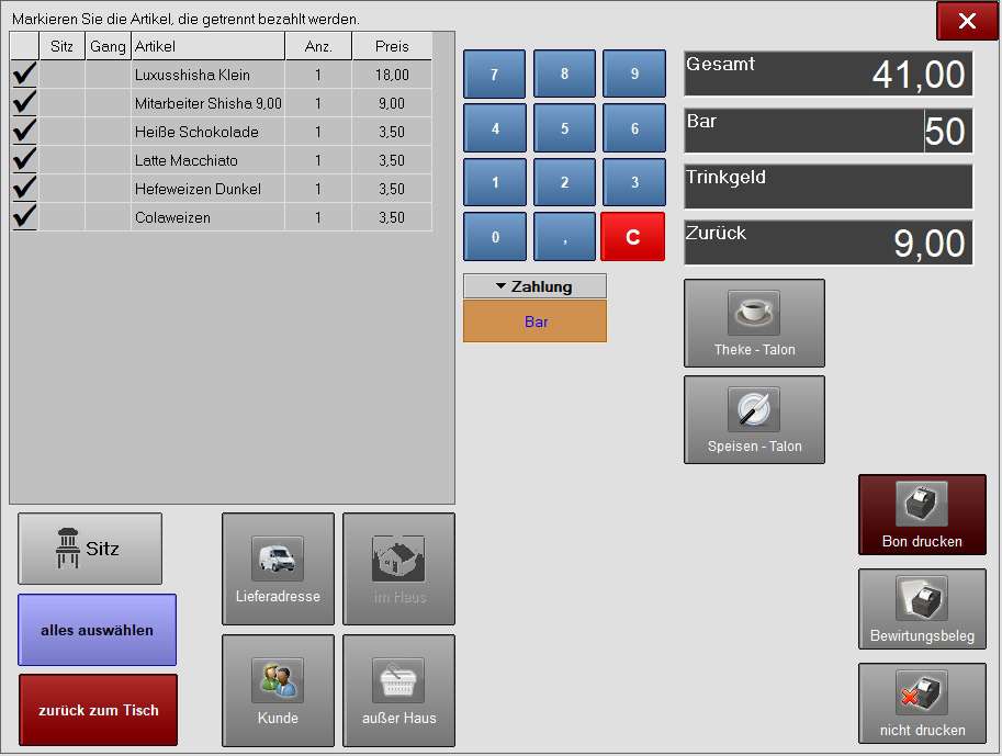 Kassensystem für GASTRONOMIE | Kasse + Handheld
